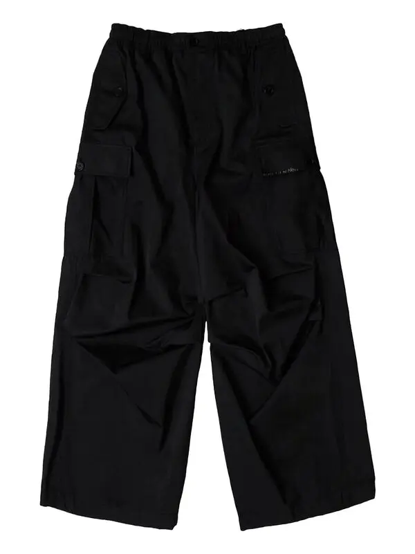 Marni Taffeta Wide Leg Cargo Pants - Black