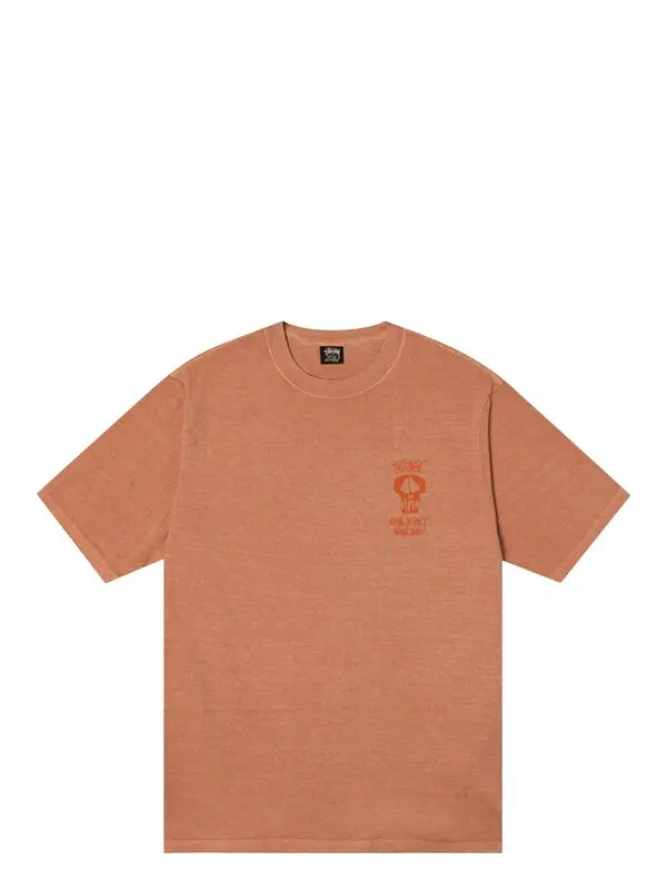 StÜssy X Our Legacy Work Shop Surf Skull Tee - Orange