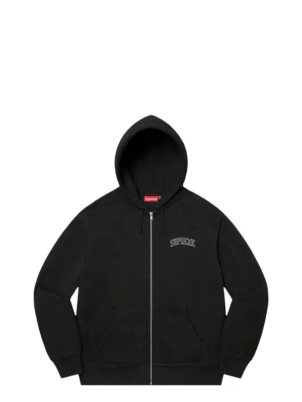 Supreme Zip Up Hooded Sweatshirt - Black