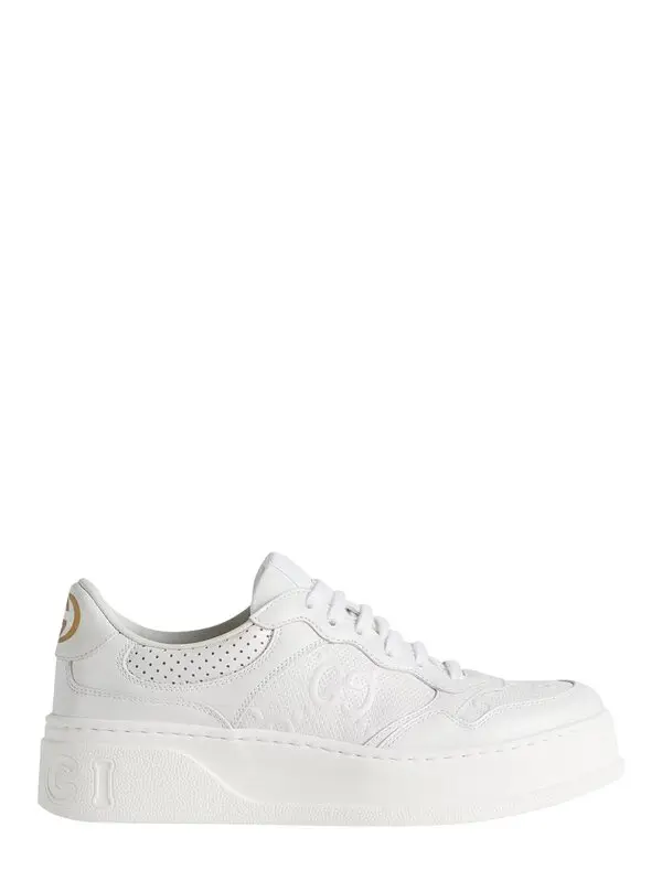 Gucci Gg Embossed Sneakers - White