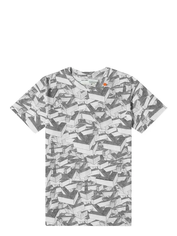 Off-White Arrows Pattern Slim Tee - White