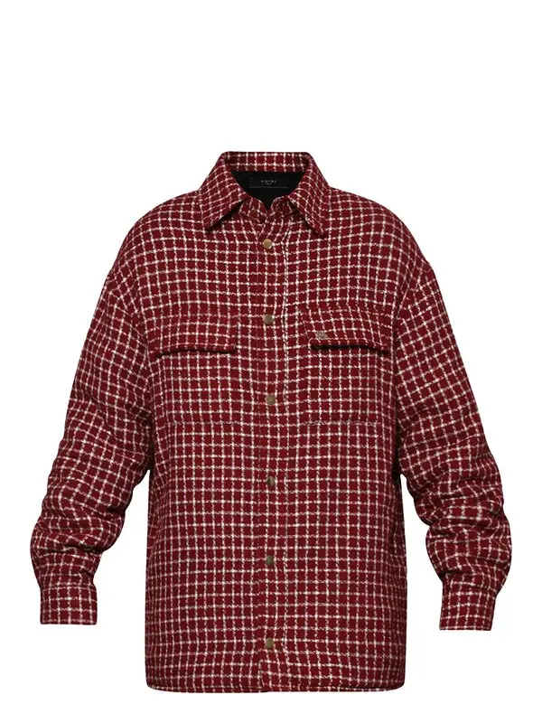 Amiri Boucle Padded Overshirt - Red