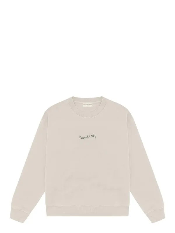 MUSEUM OF PEACE & QUIET Wordmark Crewneck - White