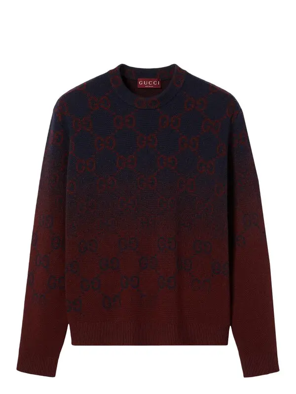 Gucci Jacquard Wool Sweater - Black