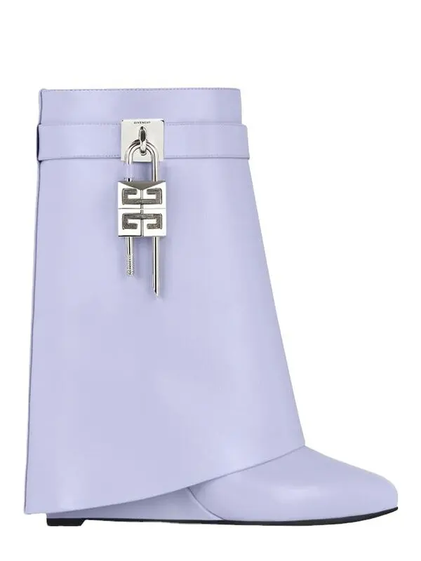 Givenchy Shark Lock Biker Ankle Boot - Purple