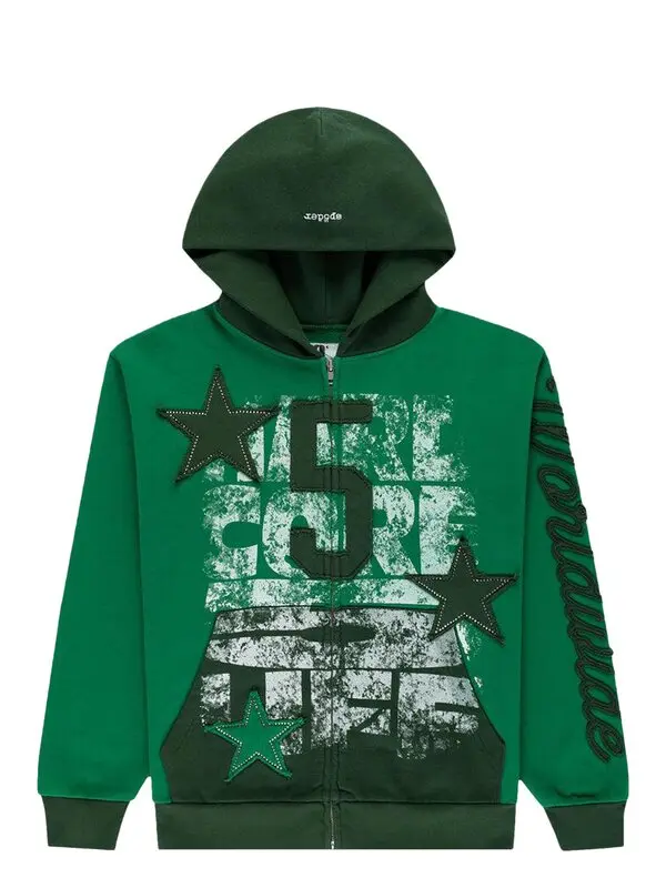 SP5DER Triple 5 Stitch Zip Up - Green