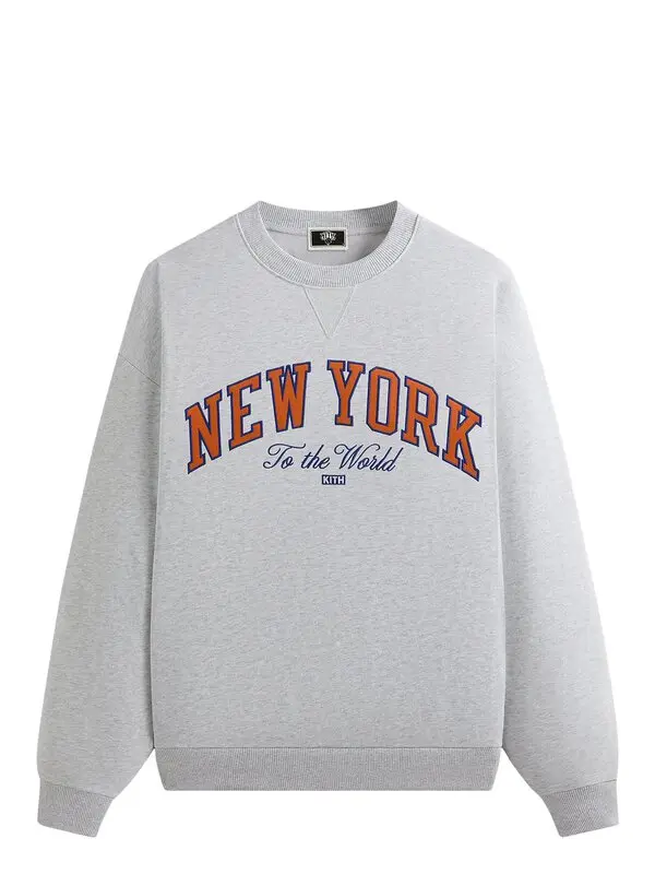 Kith For The New York Knicks Vintage Nelson Crewneck - Grey