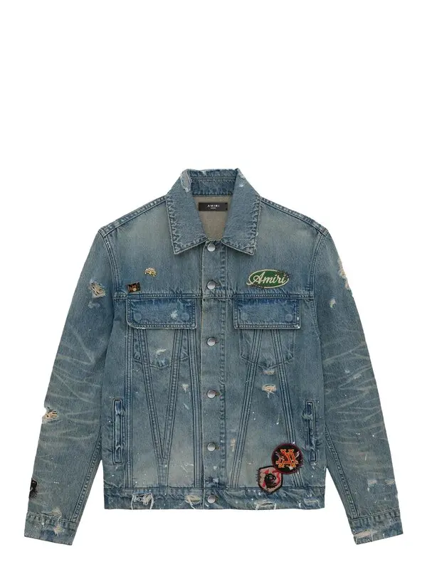 Amiri Vintage Pegasus Trucker Jacket - Blue