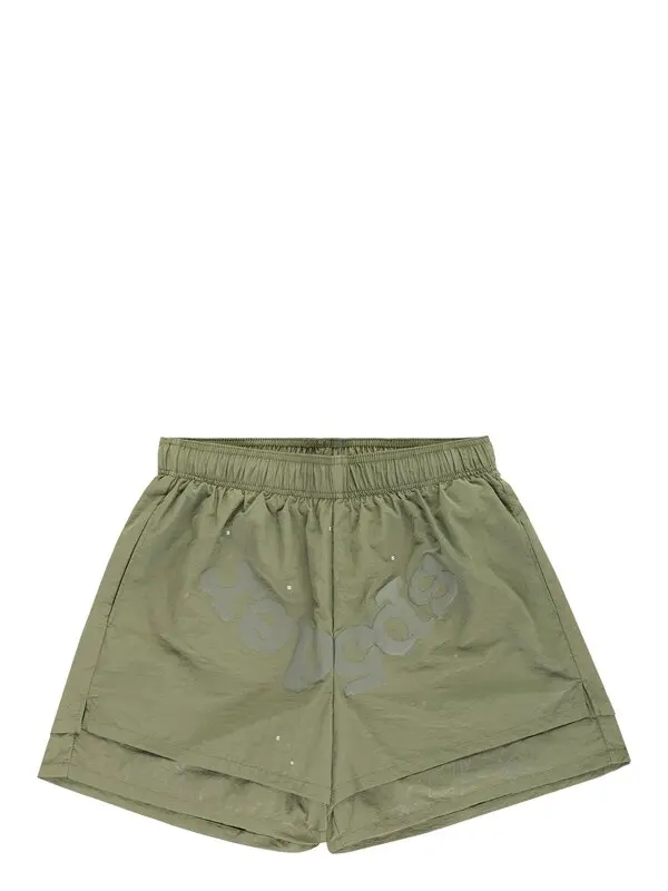 SP5DER Og Web Double Layer Shorts - Green