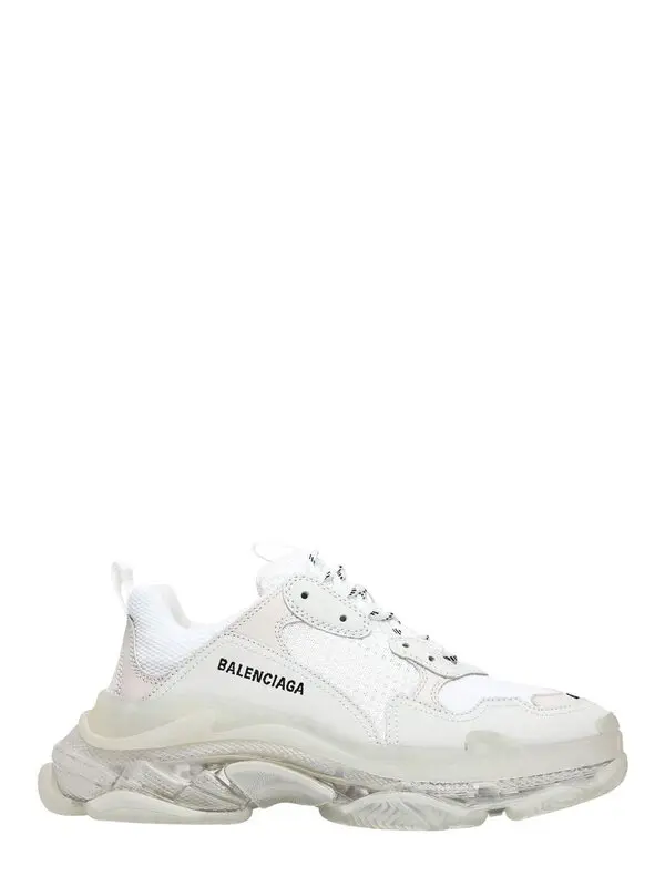 Balenciaga Triple S Sneakers With Clear Sole - White
