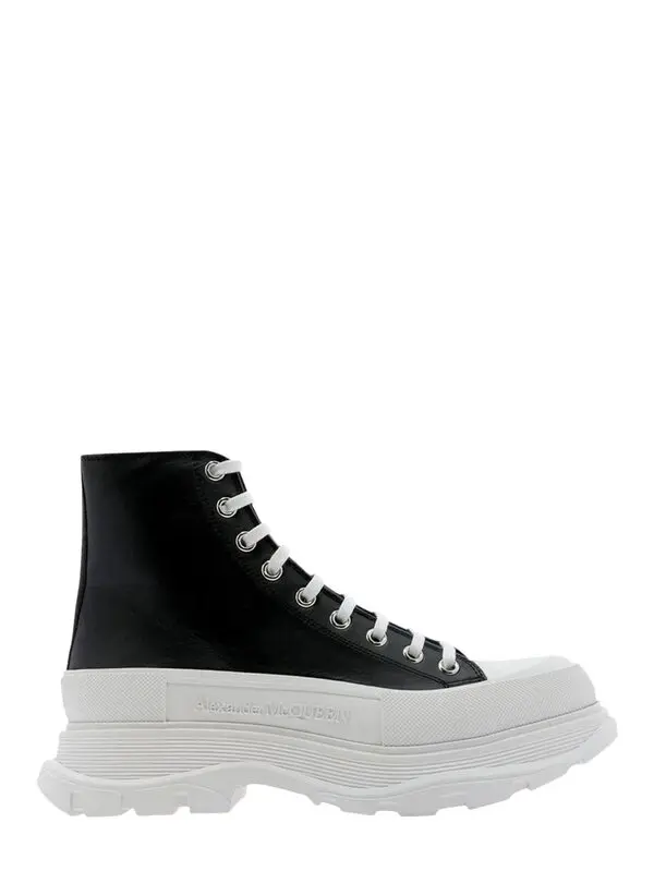 Alexander McQueen Tread Slick Lace Up Boots - Black