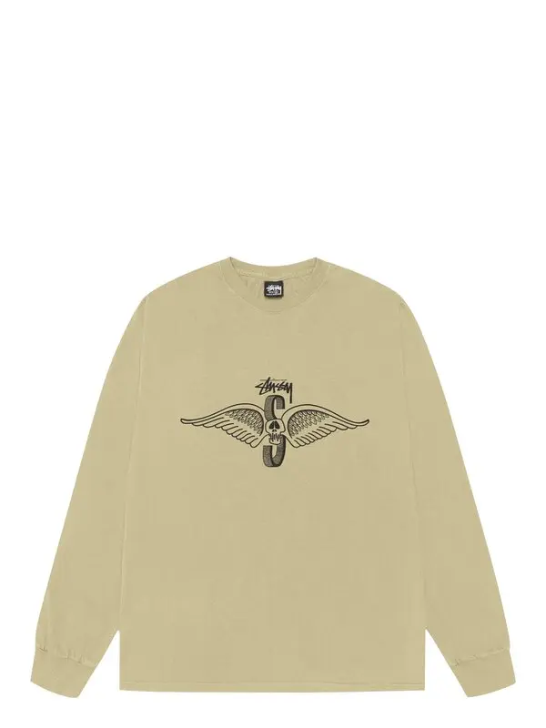 StÜssy Skull Wings Long-sleeve Tee - Tan