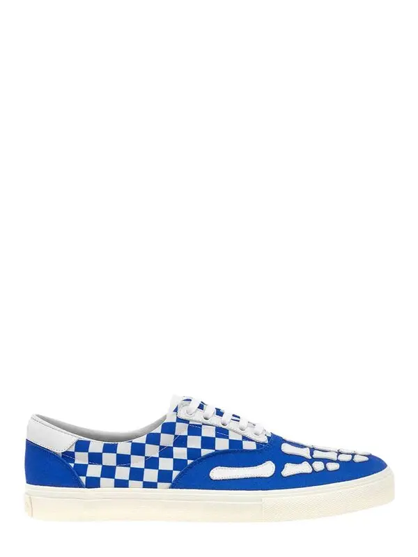 Amiri Skeleton Toe Checkered Lace-up Sneaker - Blue