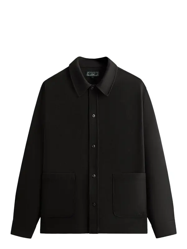 Kith Double Weave Boxy Collared Overshirt - Black