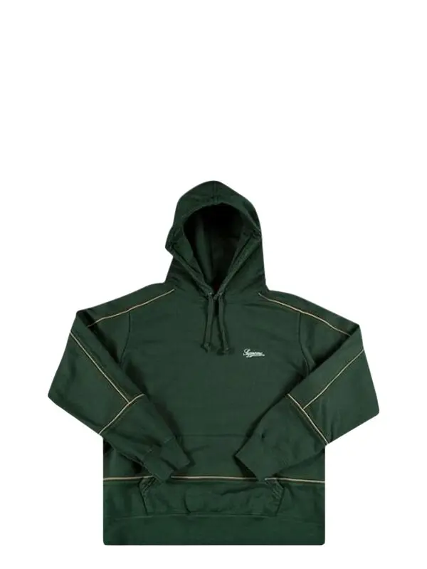 Supreme Piping Hooded Sweatshirt - Green