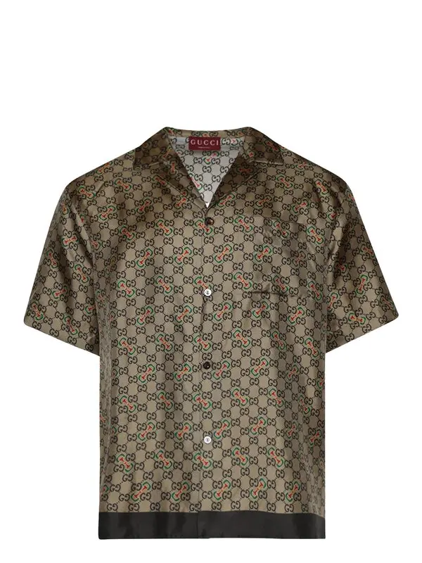 Gucci Monogram Vacation Shirt - Green