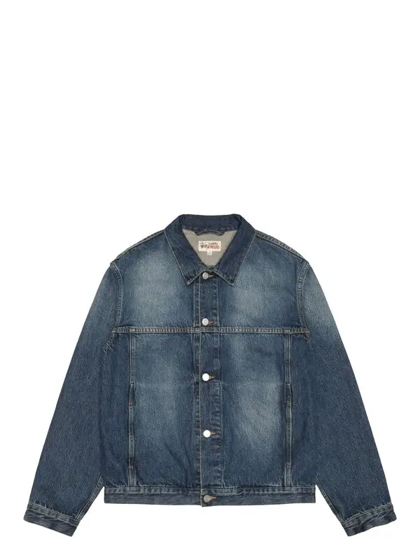 StÜssy Vintage Denim Trucker Jacket - Blue