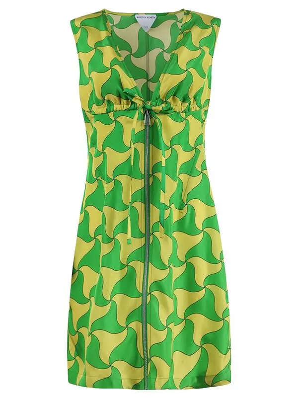 Bottega Veneta Printed Dress - Green