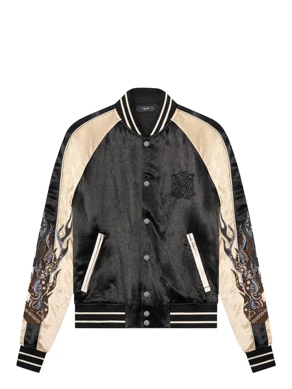 Amiri Satin Souvenir Jacket - Black