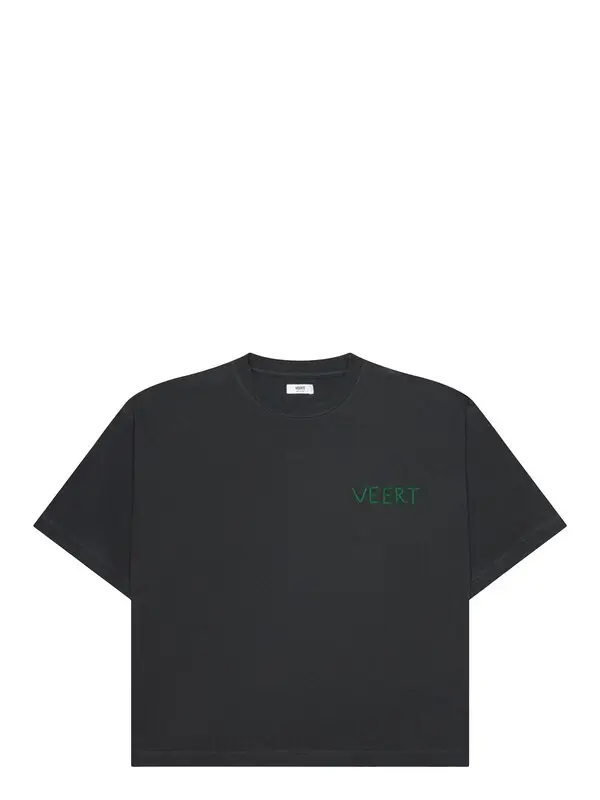 VEERT Handwritten Embroidered T-shirt - Grey