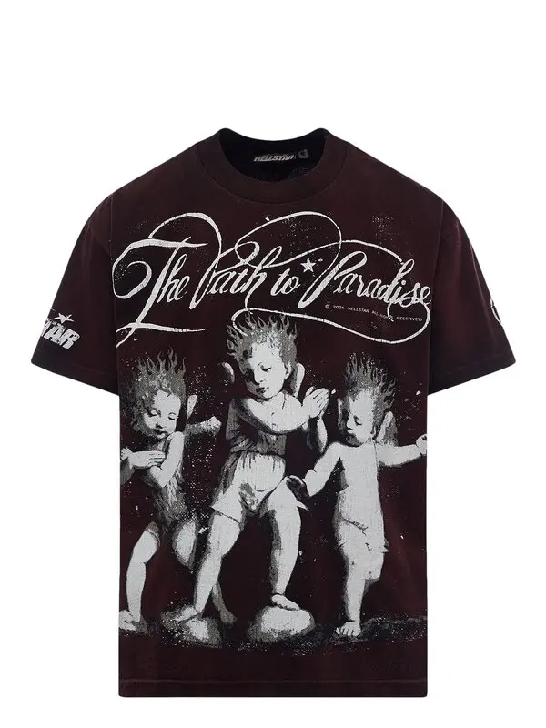 HELLSTAR Printed Cherubs T-shirt - Brown