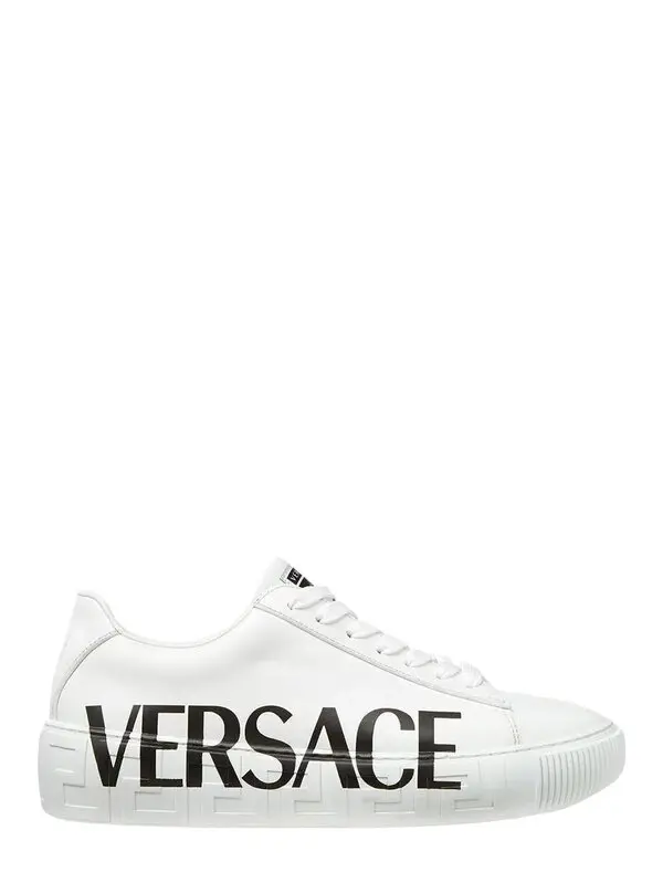 Versace Greca Low Logo Sneakers - White