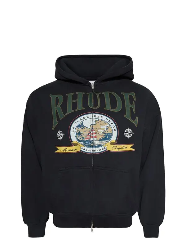 Rhude Full-zip Hoodie - Black