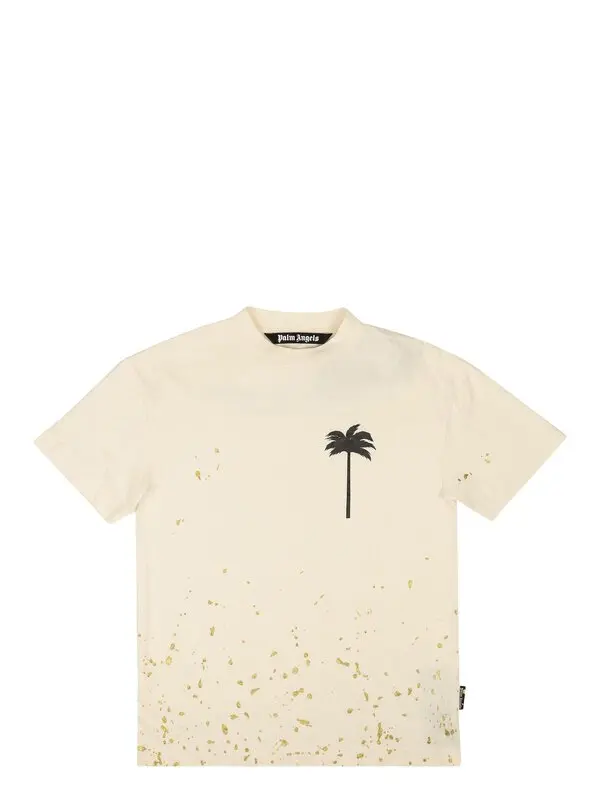 Palm Angels Pxp Painted Classic Tee - Yellow