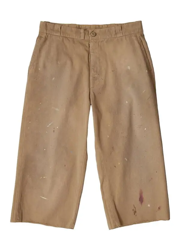MAISON MARGIELA Paint Splatter Skater Shorts - Tan