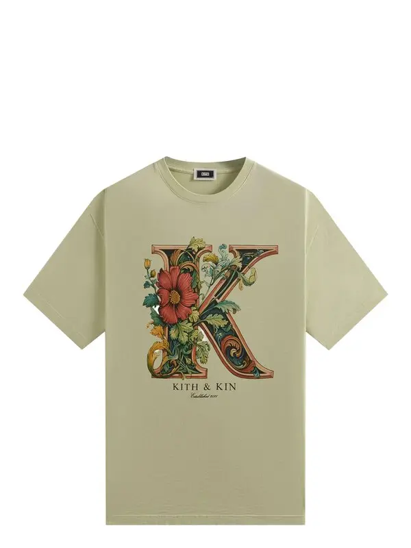 Kith Floral K Vintage Tee - Green