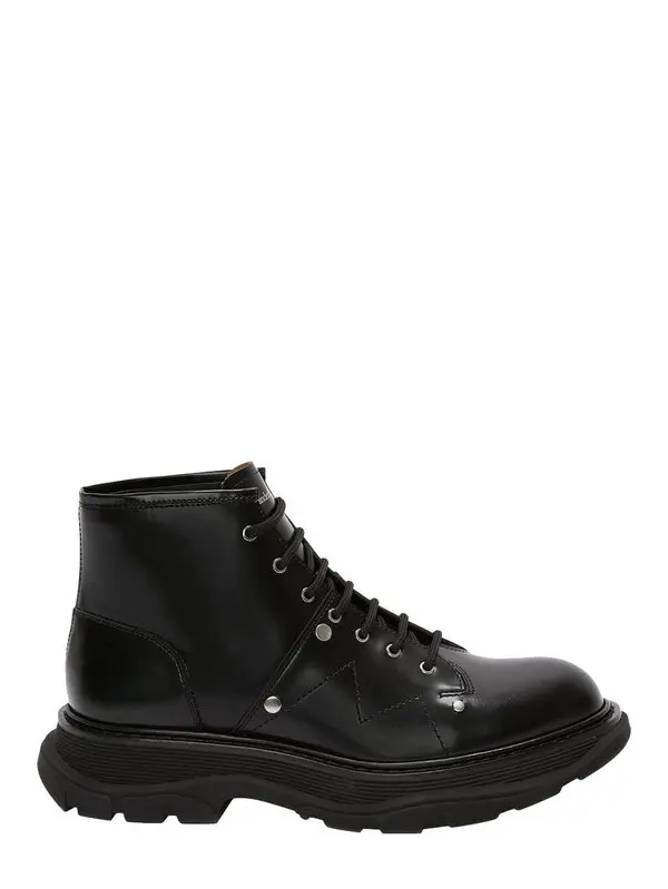 Alexander McQueen Tread Lace-up Boot - Black