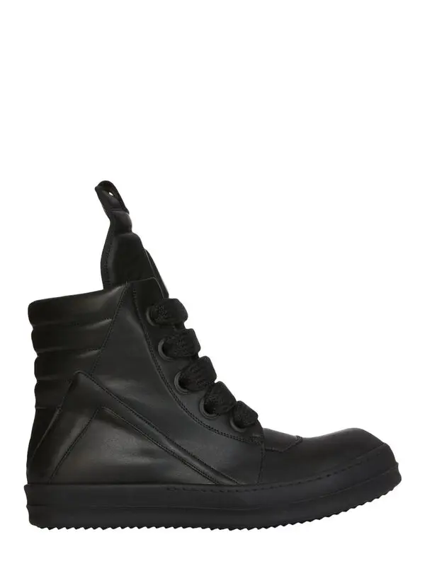 Rick Owens Lido Jumbo Laced Geobasket High Sneakers - Black