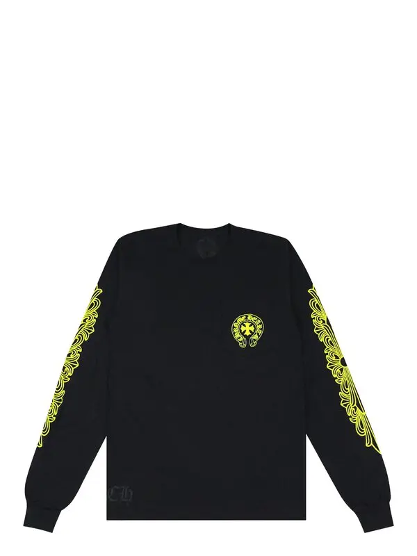 Chrome Hearts Made In Hollywood Pocket Long-sleeve T-shirt /yellow - Black
