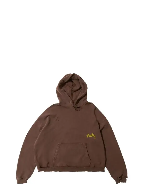 PALY HOLLYWOOD Blank Hooded Sweatshirt - Brown