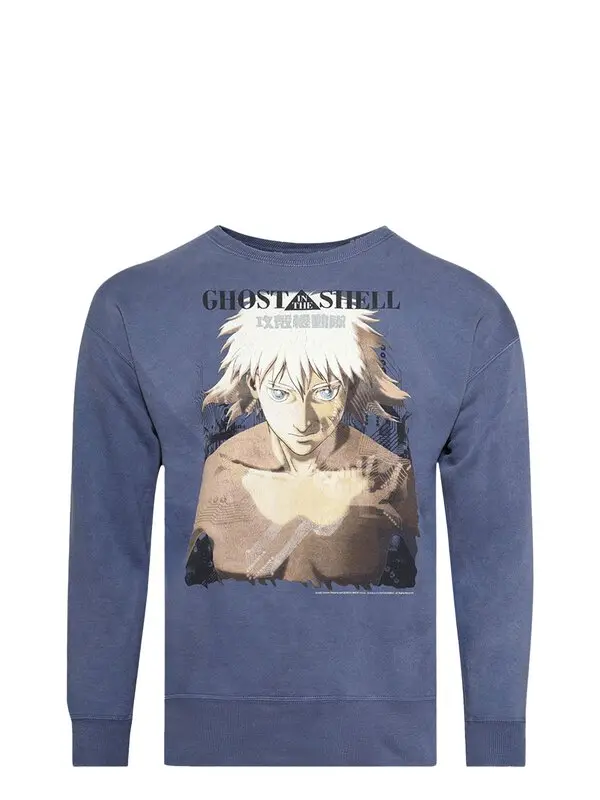 SAINT MXXXXXX X Ghost In The Shell Crewneck Sweatshirt - Blue