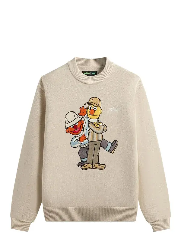 Kith X Sesame Street Bert X Ernie Crewneck Sweater - Cream