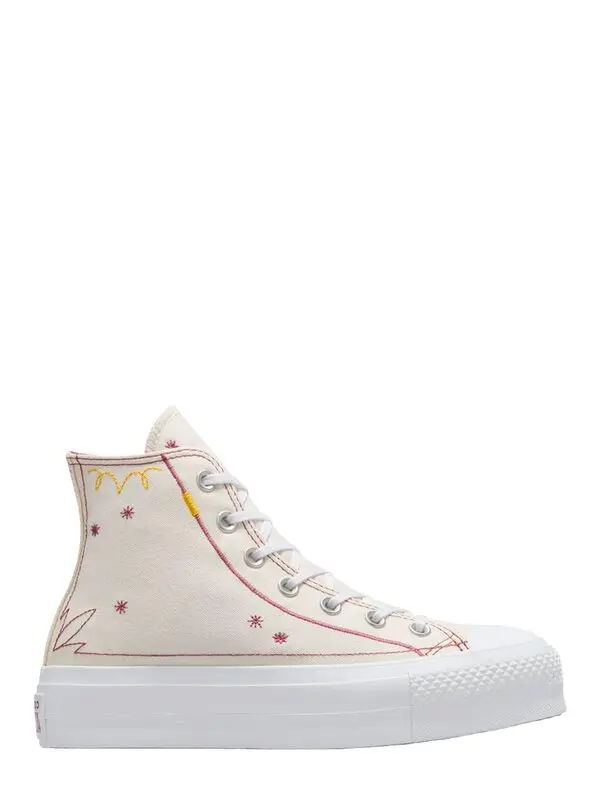 CONVERSE Chuck Taylor All Star Lift Platform High 'western Stitch' Sneakers - Cream