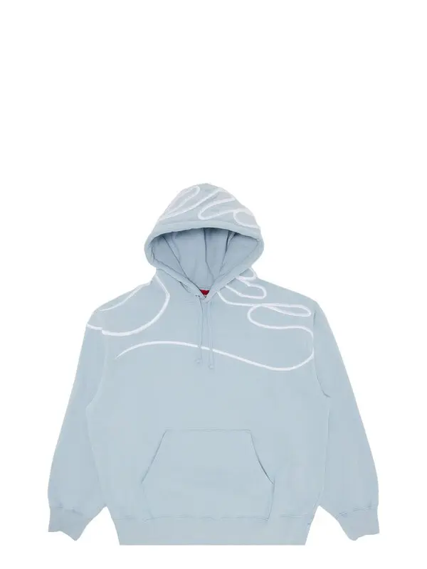 Supreme Shoulder Script Hooded Sweatshirt - Blue