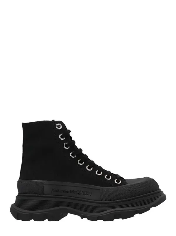 Alexander McQueen Tread Slick Lace-up Boots - Black