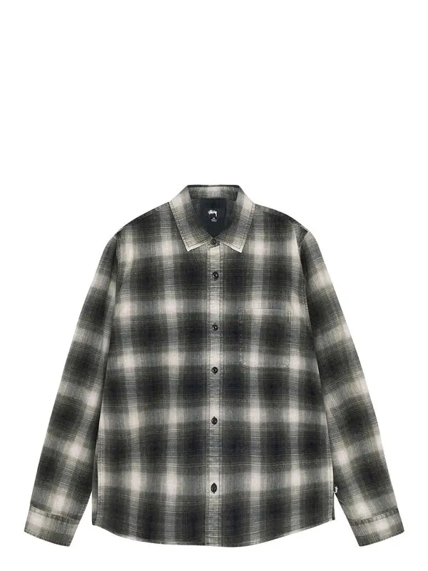 StÜssy Rocco Flannel Plaid Shirt - Grey