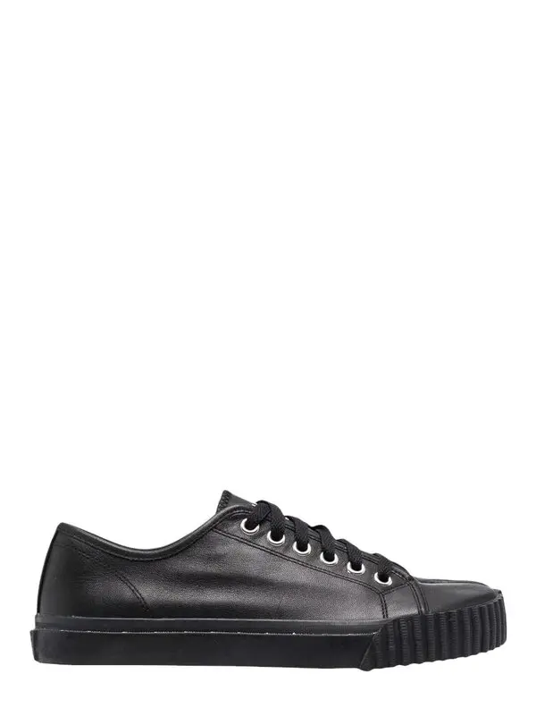 MAISON MARGIELA Tabi Leather Low Sneakers - Black