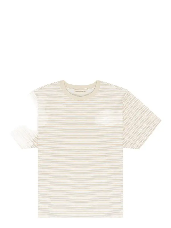 MUSEUM OF PEACE & QUIET Wordmark Striped T-shirt - White