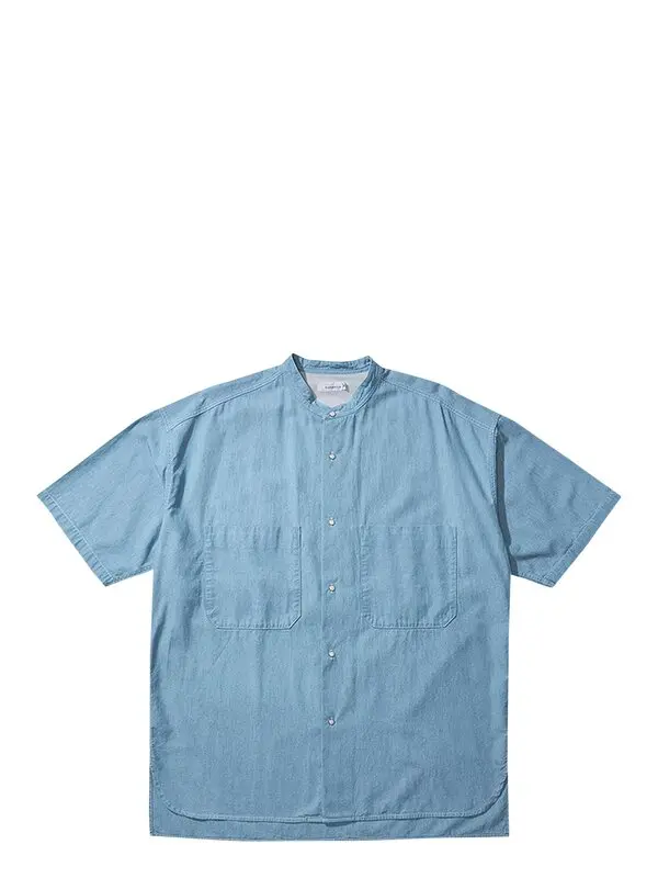 Nanamica Big Band Collar Wind Shirt - Blue