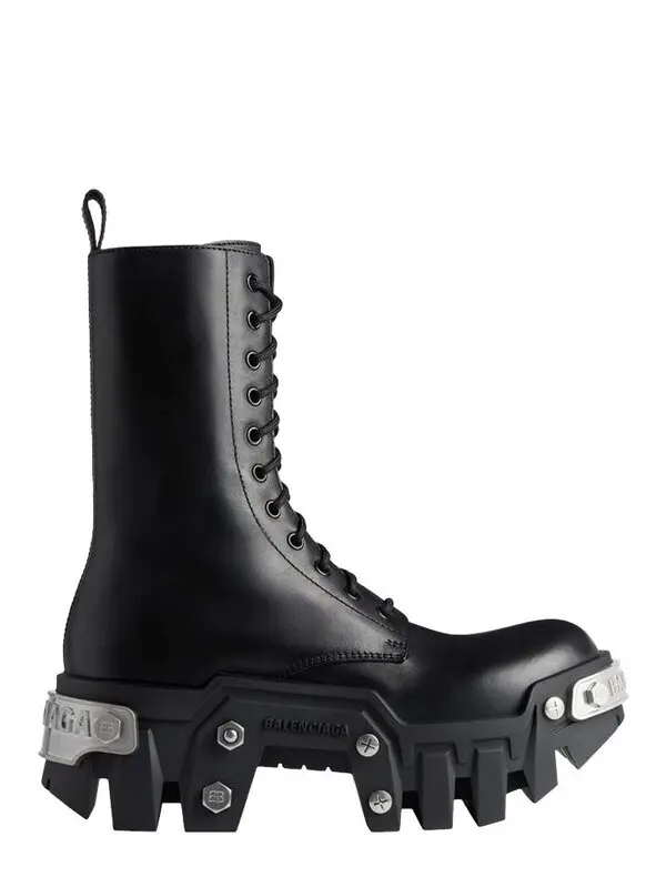 Balenciaga Bulldozer Lace-up Boot - Black