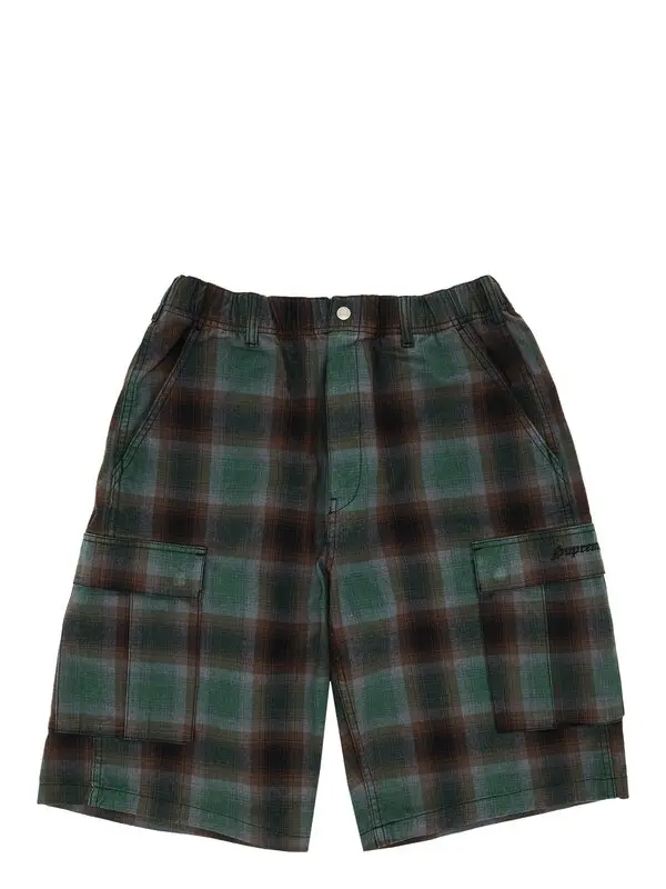 Supreme Plaid Cargo Short - Green