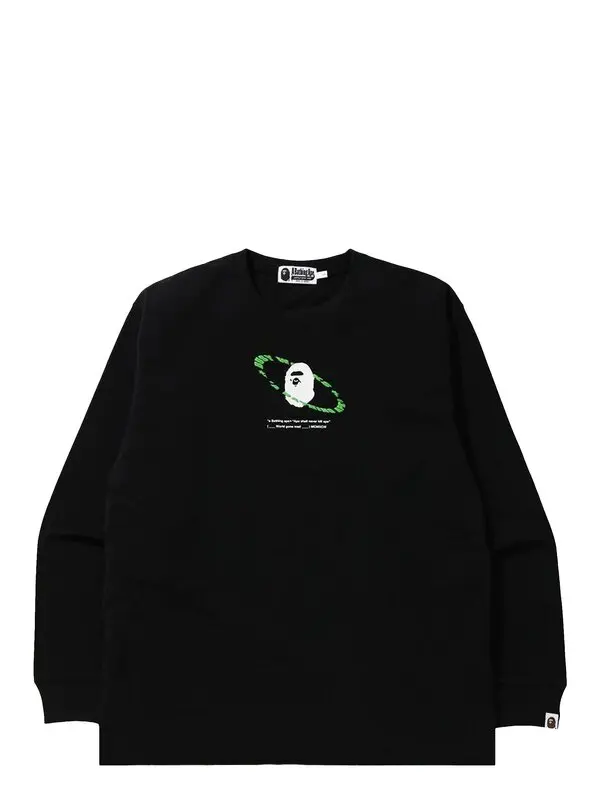 A BATHING APE Universe Ape Loose Fit Long-sleeve Tee - Black