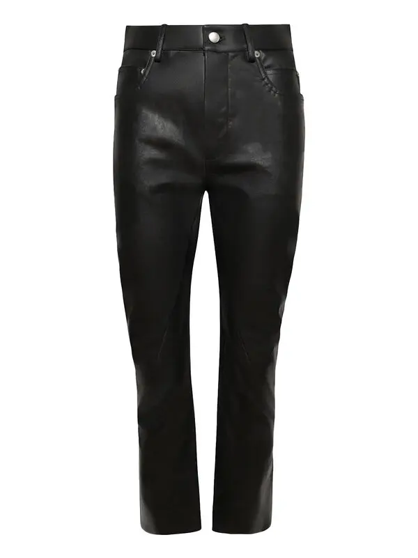 Rick Owens Detroit Cut Leather Pants - Black