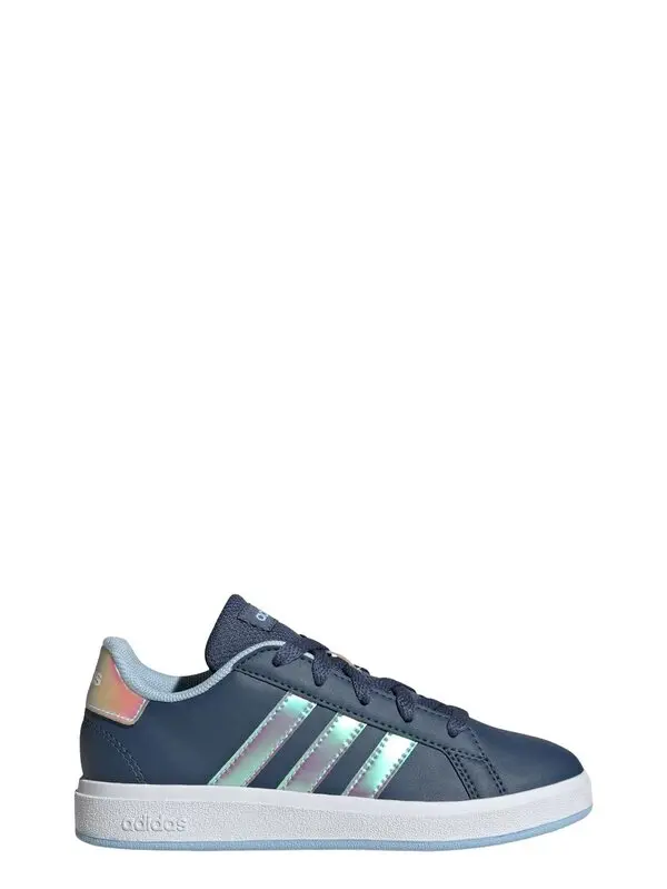 Adidas Grand Court Lace K Iridescent Stripes - Blue