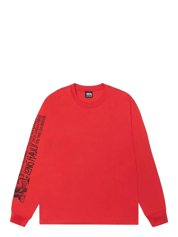 StÜssy Long Haul Long-sleeve Tee - Red