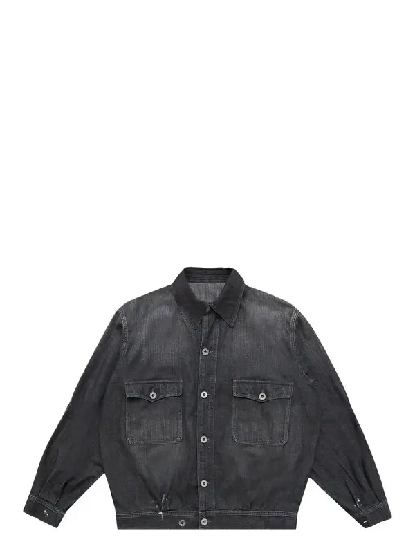 MAISON MARGIELA Washed Trucker Denim Jacket - Black